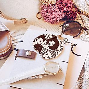 OLYCRAFT 4x5 Inch Woman Crowd Clay Stencils Fashionable Woman Silk Screen for Polymer Clay Star Silk Screen Stencils Mesh Transfer Stencils for Polymer Clay Jewelry Making