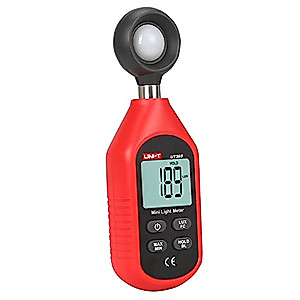 UNI-T UT383 Light Meter Lux Meter Lumens Digital Illuminance Meter 0~199,900 Lux (0~18,500 FC) Foot Candles Luxmeter for Film Photography Plants Photometer Lighting Intensity Brightness Measurement
