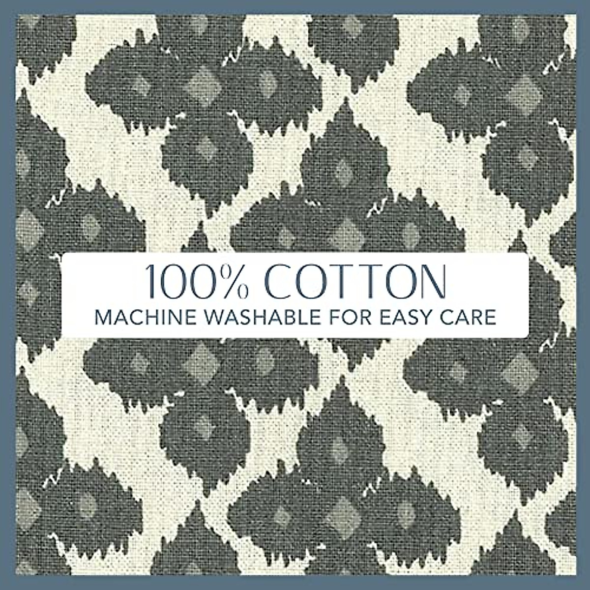 Elrene Home Fashions Everyday Casual Prints Assorted Cotton Fabric Kitchen Towels, Set of 4, 17" x 28", Gray 4 Count