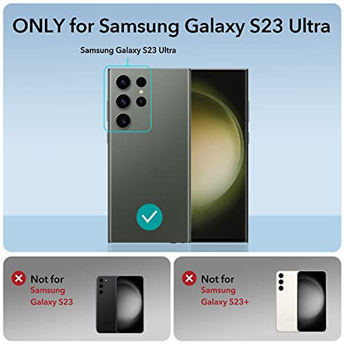 ESR for Samsung Galaxy S23 Ultra Case, S23 Ultra Phone Krystal Clear Case, Ultra-Yellowing Resistant, Military-Grade Drop Protection, Case for Samsung S23 Ultra, Transparent Slim Phone Cover, Clear