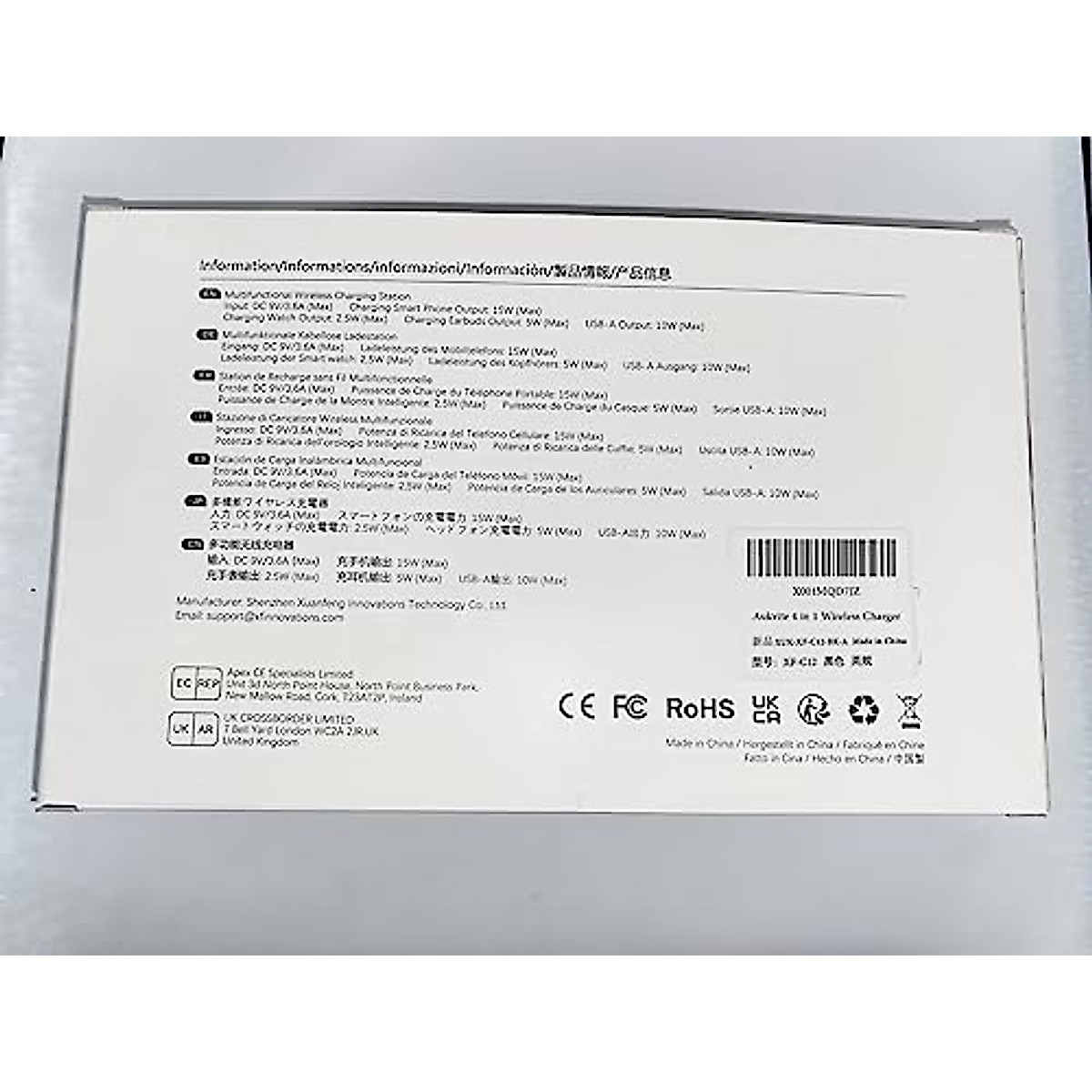 Wireless Charger 4 in 1 for Apple Charging Station for iPhone 15 Pro Max/14/13/12/11 AirPods Pro 2, iPad Stand Dock, Watch Charger for iWatch 9/8/7/6/SE, Charging Station for Apple Multiple Devices