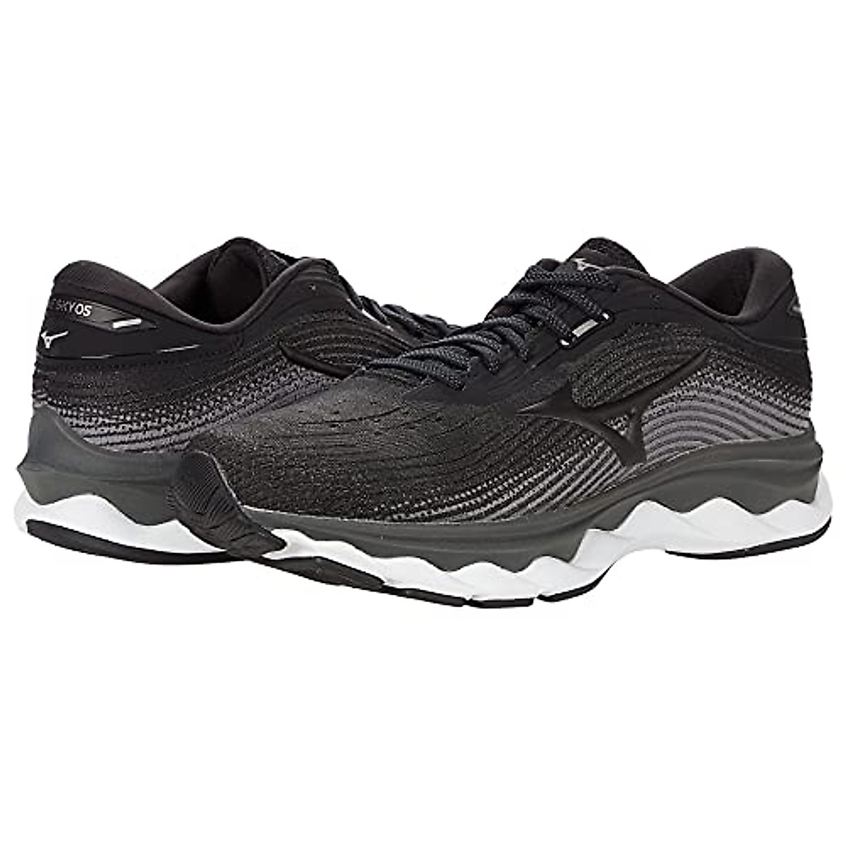 Mizuno Men's Wave Sky 5 Running Shoe, Black, 10.5