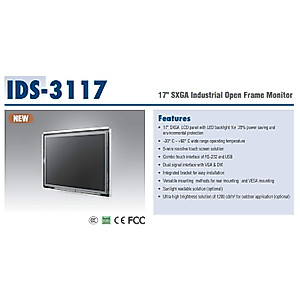 (DMC Taiwan) 17 inches SXGA 350 cd/m2 LED Open Frame Monitor