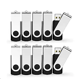 50 Pack 8G USB Flash Drives, MONGERY USB 2.0 Memory Stick Swivel Thumb Drives Jump Drive for PC Laptop Computer(8G, 50Pack)