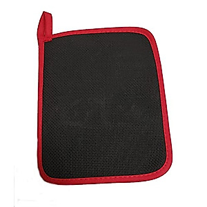 Makinit Gifts We Whisk You A Merry Christmas - Pot Holder - Oven Mitt - Hot Pad - Polyester & Neoprene - Christmas - Teacher Gift - Mother's Day - Red