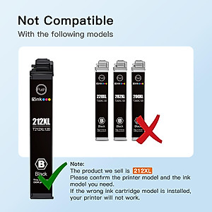 E-Z Ink (TM Remanufactured Ink Cartridge Replacement for Epson 212XL T212XL 212 XL T212 to use with XP-4100 XP-4105 WF-2830 WF-2850 Printer (1 Black, 1 Cyan, 1 Magenta, 1 Yellow, 4 Pack)