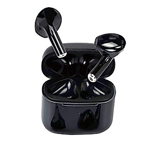 Wireless Bluetooth Pro Earbuds - True Wireless Stereo Sound Ear Buds - in-Ear Headphones with More Bass and Clearer Sound - Premium Ear Buds with Charging Case and Cable (Black)