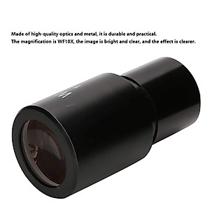 Eyepiece, WF10X/18mm Lenses Biological Microscope Wide-Angle Eyepiece Optical Lenses with Scale for Biological Microscopes