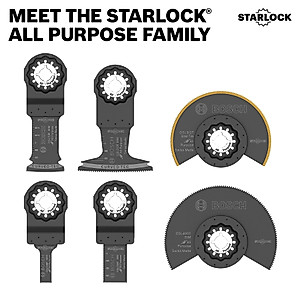 BOSCH OSL400F 1-Piece 4 In. Starlock Oscillating Multi Tool All Purpose Bi-Metal Segmented Saw Blade for Applications in Wood, Wood with Nails, Drywall, PVC, Metal (Nails and Staples)