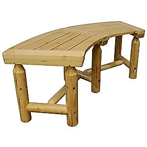 Leigh Country Aspen Curved Bench, Natural