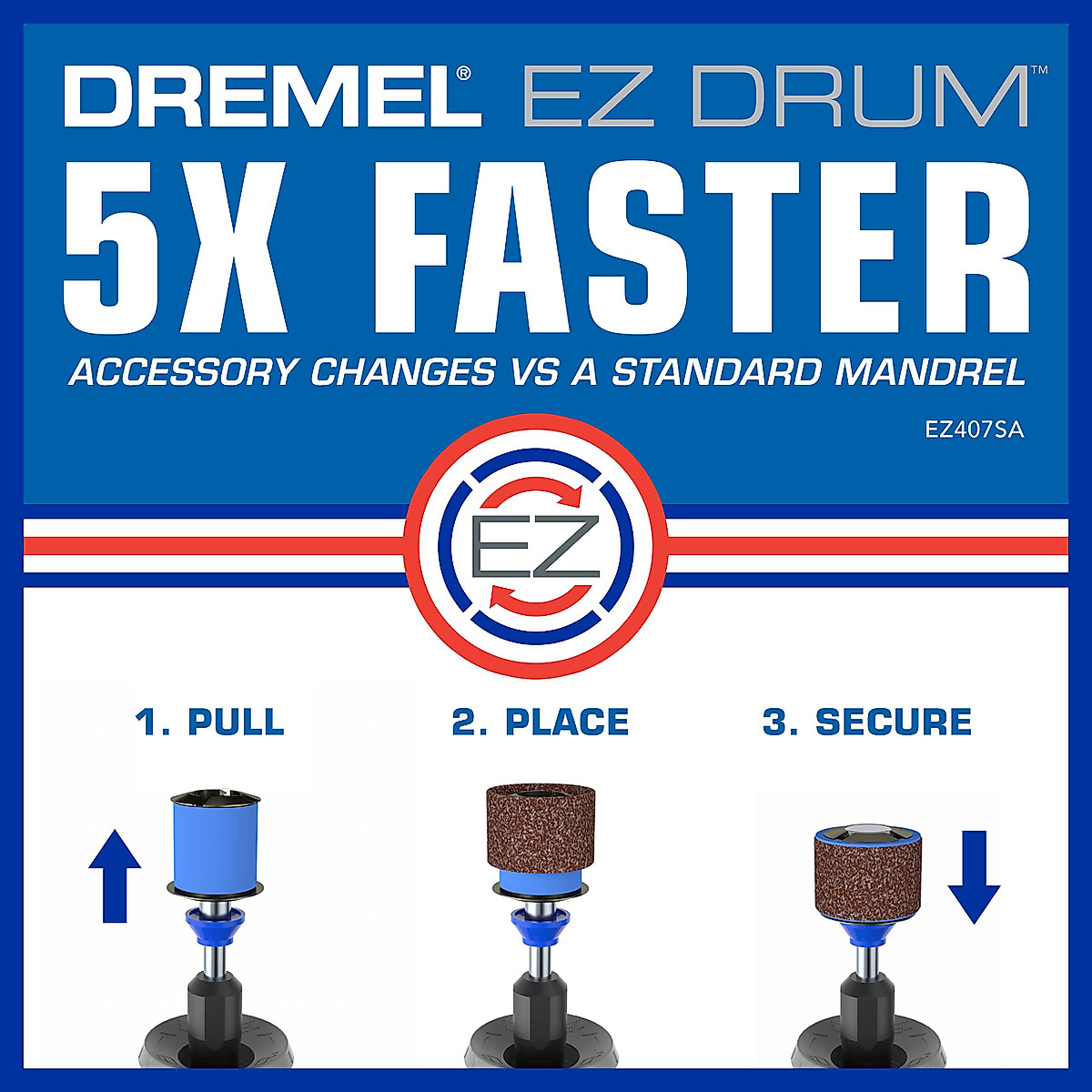 Dremel EZ727-01 EZ Lock Sanding & Grinding Rotary Tool Accessories Kit, 18-Piece Assorted Set - Perfect for Detail Sanding and Sharpening