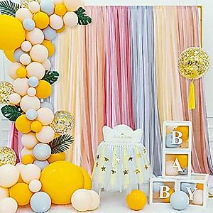 Fomcet 10FT x 10FT Backdrop Stand Heavy Duty with Base, Gold Portable Adjustable Pipe and Drape Backdrop Stand Kit, Square Metal Arch Party Frame for Wedding Birthday Parties Banquet Decorations