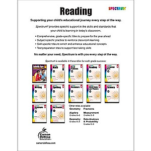 Spectrum Reading Comprehension Grade 6, Ages 11 to 12, 6th Grade Reading Comprehension Workbooks, Nonfiction and Fiction Passages, Analyzing Story Structure, and Critical Thinking Skills - 174 Pages