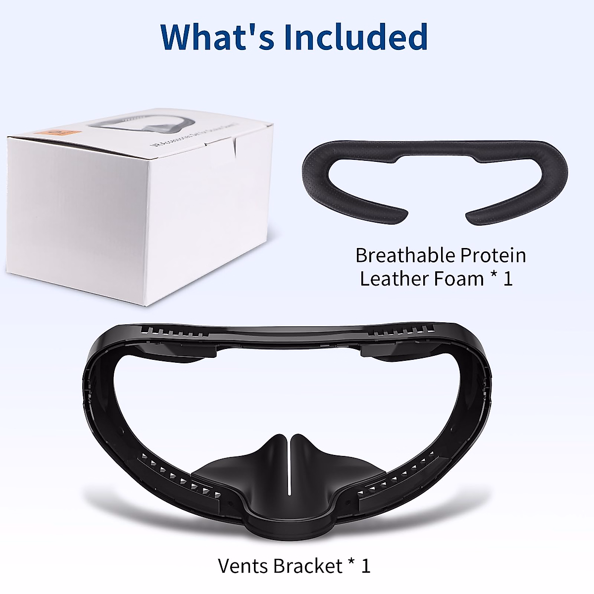 VR Face Pad for PlayStation VR2, PSVR2 Fitness Facial Interface Cushion Pad, PSVR2 Face Pad Replacement, Breathable Holes Leather Foam Cushion, Anti-fogging Sweat-Proof Cover Accessories Set