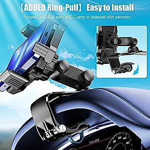 KSYER Phone Mount for Car Dashboard & Air Vent, 1200 Degree Rotation Cell Phone Holder Car [Multi-Angles], Car Phone Holder Mount for iPhone Samsung All Smartphone (Black)