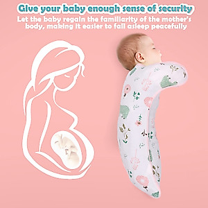 2 Pack Transition Swaddle with 2 Way Zipper, 2 in 1 Arms in/Out Transitional Arms Up Swaddle, 100% Cotton Newborn Swaddle Zipper Swaddles Baby Swaddling Sack Sleeping Sack 3-6 Months, Flamingo & Bear