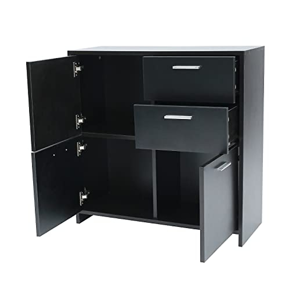 Nightstand Bedside Table Drawer Cabinet Storage Cabinet with 2 Drawers 3 Side Cabinet Modern Style Design Easy Storage Cabinet is Cleverly Designed Storage Tower Dresser