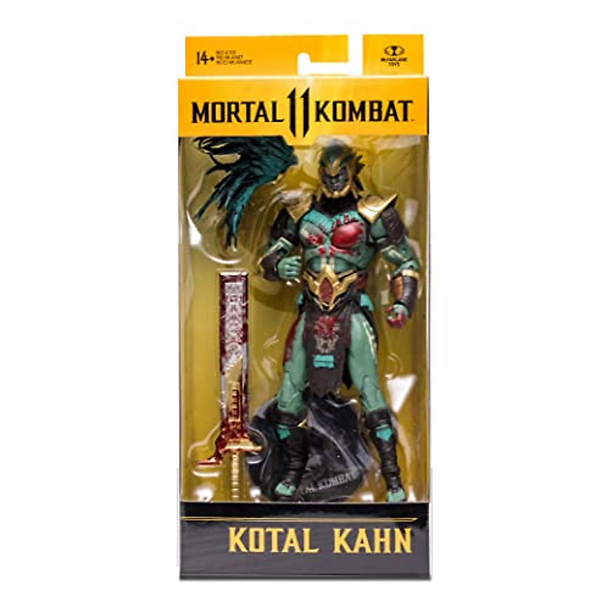 McFarlane Toys Mortal Kombat Kotal Kahn (Bloody) 7" Action Figure with Accessories