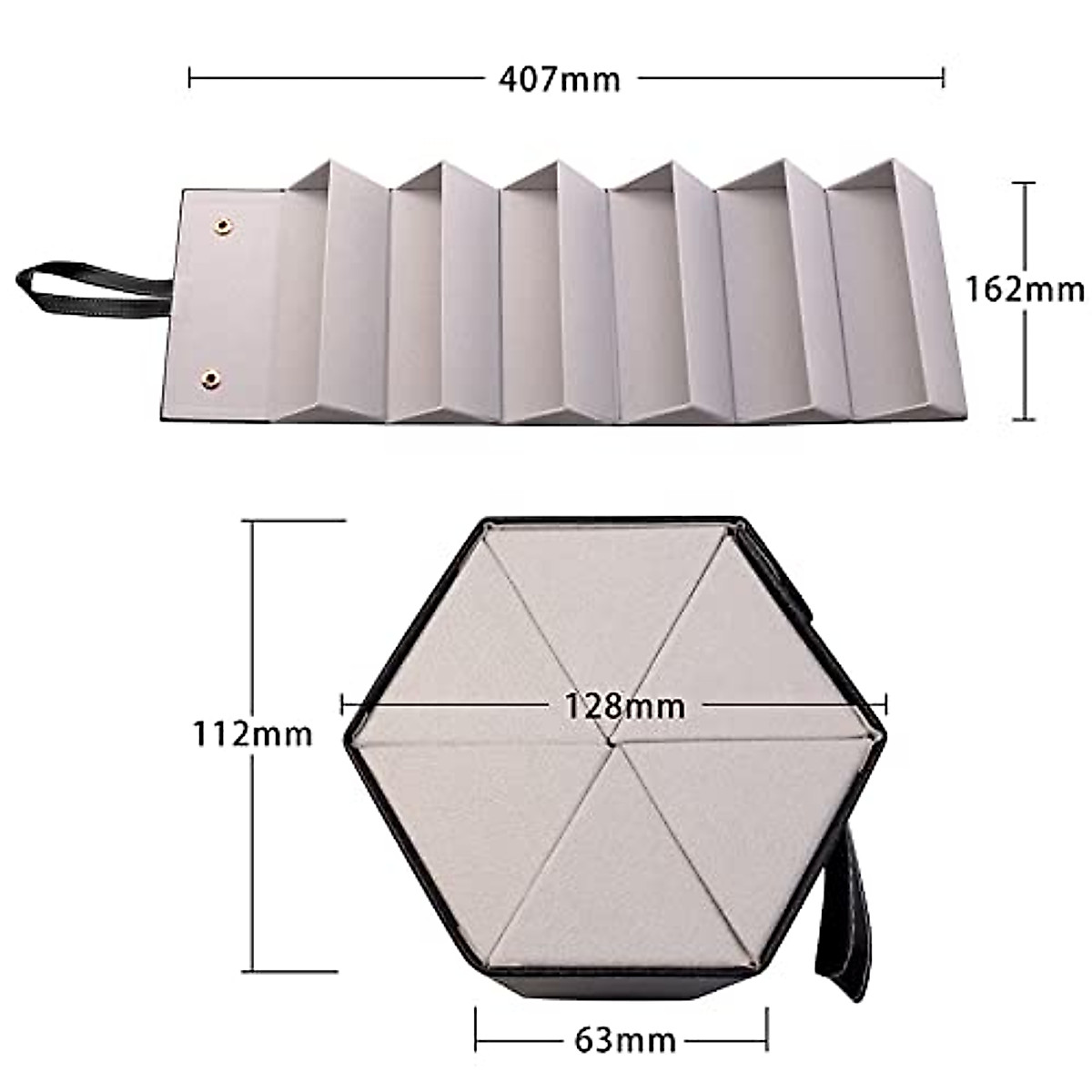 MAFENLY six sunglasses storage box, 6 sockets pu foldable glasses display box (6 PACK shiziwen Purple)