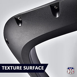 PIT66 Fender Flares, Compatible With 1999-2007 Ford F250 F350 Super Duty(ONLY Fit Styleside Models), Rugged Textured Black Pocket Riveted Style Wheel Flares Set, 4 Pcs