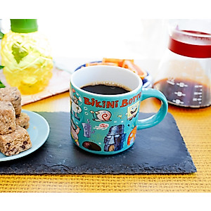 Silver Buffalo SpongeBob SquarePants Bikini Bottom Ceramic Mug | Coffee Cup For Espresso, Tea, Cocoa | Holds 13 Ounces