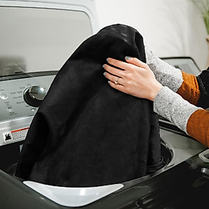 Big Joe Fuf XL Cover Only Machine Washable, Black Plush, Soft Polyester