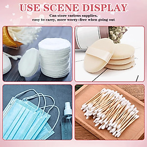 Gjinxi 3PCs Mini Plastic Storage Containers Box, Clear Organizer Storage Case for Small Items, Rectangle Travel Storage Bins for Beads, Game Pieces, Business Cards, Crafts Accessories (110×90×28 mm)