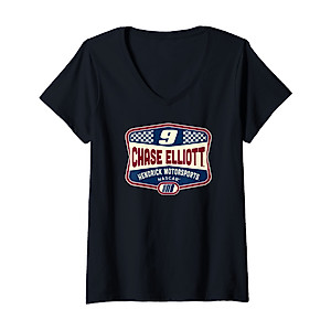 Womens NASCAR - CHASE ELLIOTT SHIELD V-Neck T-Shirt