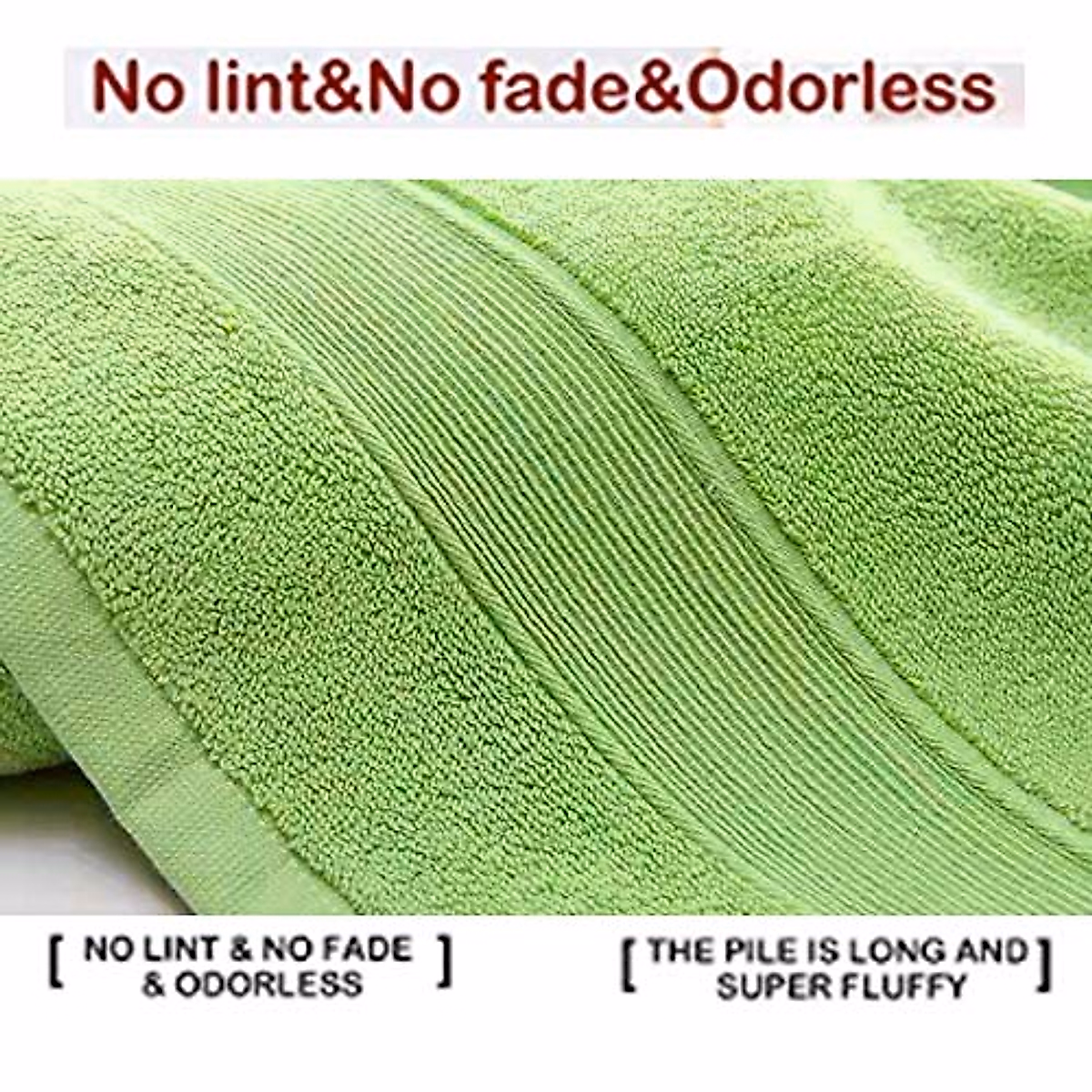 LRUUIDDE Bathroom Hand Towels 2 Set,100% Cotton Hand Towel for Bath, Hand, Face, Kitchen, Super Soft, Highly Absorbent, Machine Washable, Size 14" x 30" (Green)…