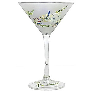 Golden Hill Studio Springtime in Paris Collection Unique Glassware by USA Artists, Set of 2, Spring Table Décor