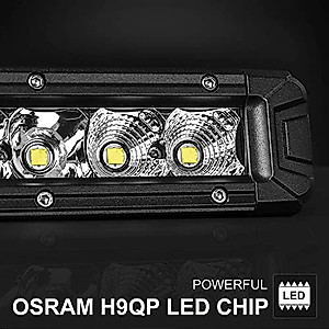 Rigidhore Led Light bar Kits 2Pcs 6inch & 42inch Single Row Flood & Spot Beam Combo 6,000K Color Temperature Off Road Light Driving Light for SUV ATV Truck Roof Bumper Pickup