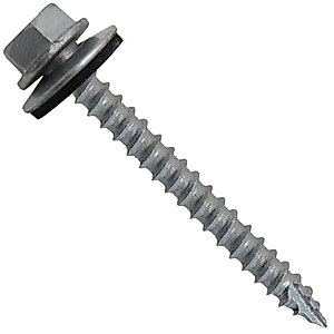 #14 Metal Roofing Screws: (250) Screws x 2-1/2" Galvanized Hex Head Sheet Metal Roof Screw. Self Starting Metal to Wood Sheet Metal Screws with EPDM Washer. for Corrugated Roofing