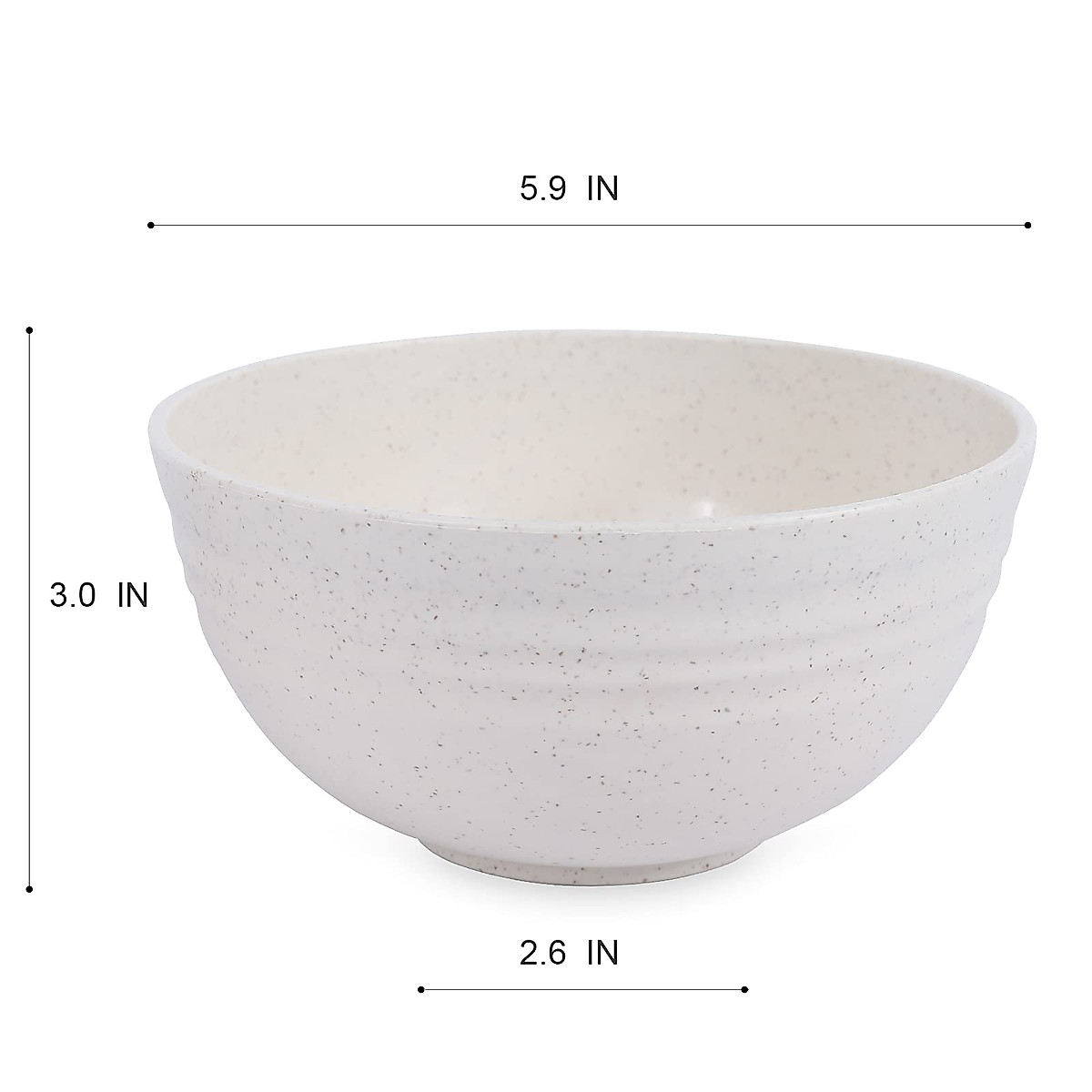 Potomart Unbreakable Cereal Bowls, 24 OZ Wheat Straw Fiber Lightweight Bowl Sets 4 - Dishwasher and Microwave Safe - for Children,Rice,Soup, Salad Bowls