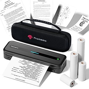 Phomemo Portable Printer,[Upgrade] M832 Inkless Printer,Portable Printers Wireless for Travel,8.5''x 11''Thermal Printer Support Multi Sizes for Home,Office,Car,Compatible with Phone &Laptop