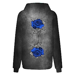 JDHUFEI Ugly Halloween Sweatshirts for Women Fashion Loose Fit Hoodies Drawstring Print Long Sleeve Pullover with Pockets