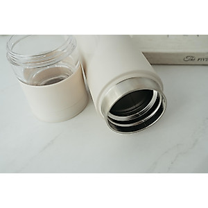 Insulated Tea Infuser Tumbler Thermos - Stainless Steel Travel Tea Mug with Lid | Cold Brew Coffee Mug Flask (RP24)