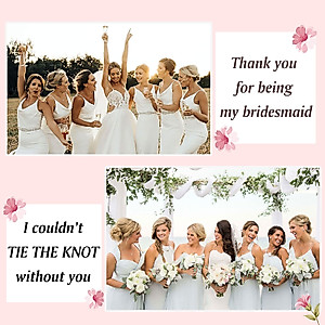 UPROMI Bridesmaids Gifts Wedding Day Thank You Tie the Knot Necklace Bridesmaid Necklace Set of 6 Bridesmaids Proposal Gifts for Woman