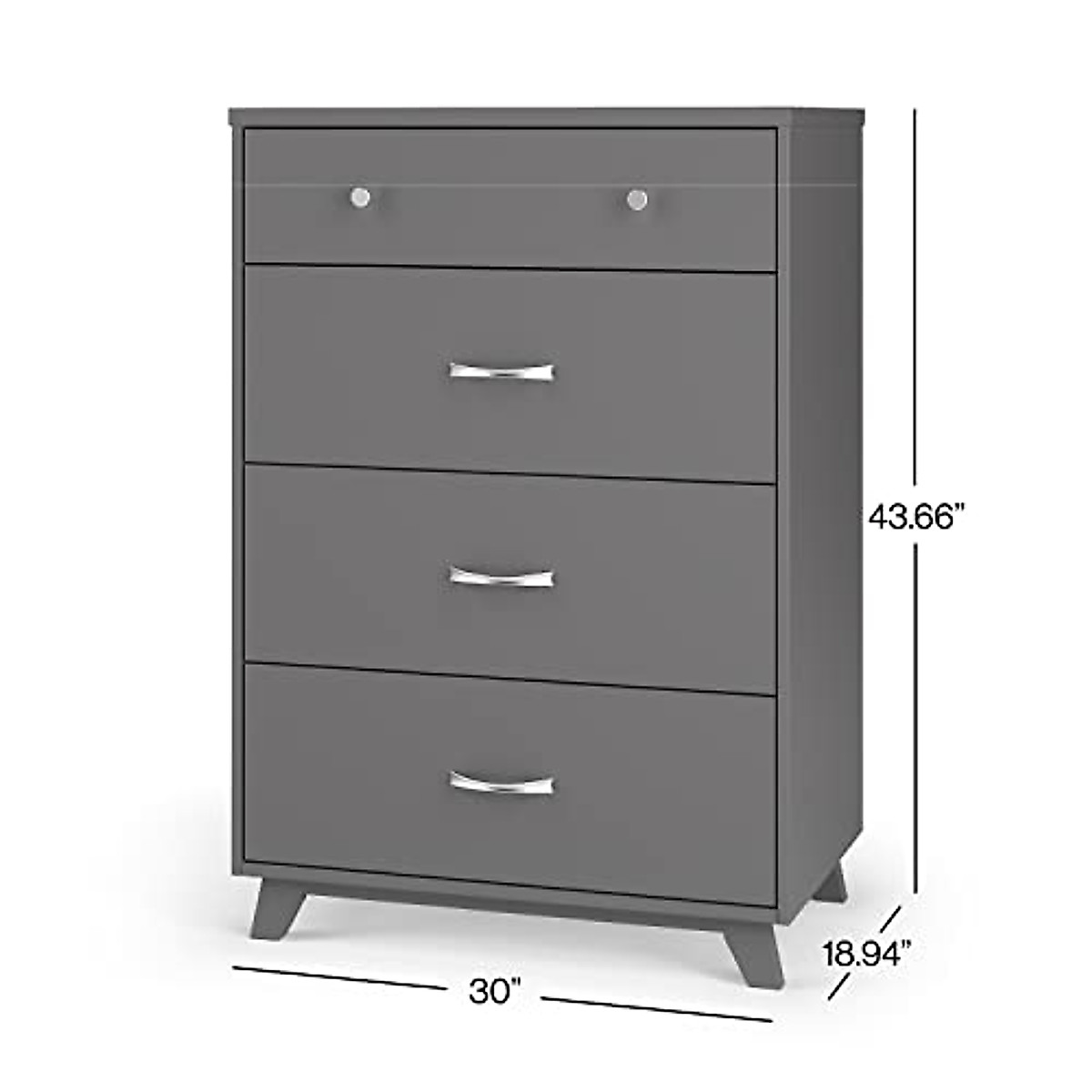 Child Craft SOHO 3 Piece Nursery Furniture Set, 4-in-1 Convertible Crib, 4 Drawer Chest and 3 Drawer Changing Table Dresser (Cool Gray)