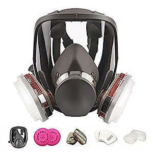 MOARON Full Face Cover, Organic Vapor Gas Cover, Wide Field of View, Widely Used in Painting, Machine Polishing, Welding and Other Work Protection