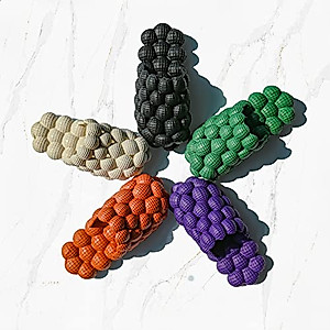 ADOENMER Funny Lychee Bubble Slippers Home Massage Sandals Bedroom Shower Slippers Beach Slides for Men Women Super Soft House Slippers Foot Massager Slippers (5-6, Beige, numeric_5)