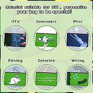 Legigo 12 Pack Blank Canvas Makeup Bag- Green Bulk Cosmetic Bags with Black Zipper, Multipurpose Canvas Zipper Pencil Case Pouch, Travel Toiletry Pouch, DIY Craft Gift Bags for Women Girls