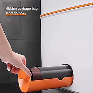 WAYUTO Automatic Packaging Trash Can Nordic Waste Basket Push Top Trash Can with Lid Modern Square Trash Bin for Kitchen Bathroom Living Room Trash Can