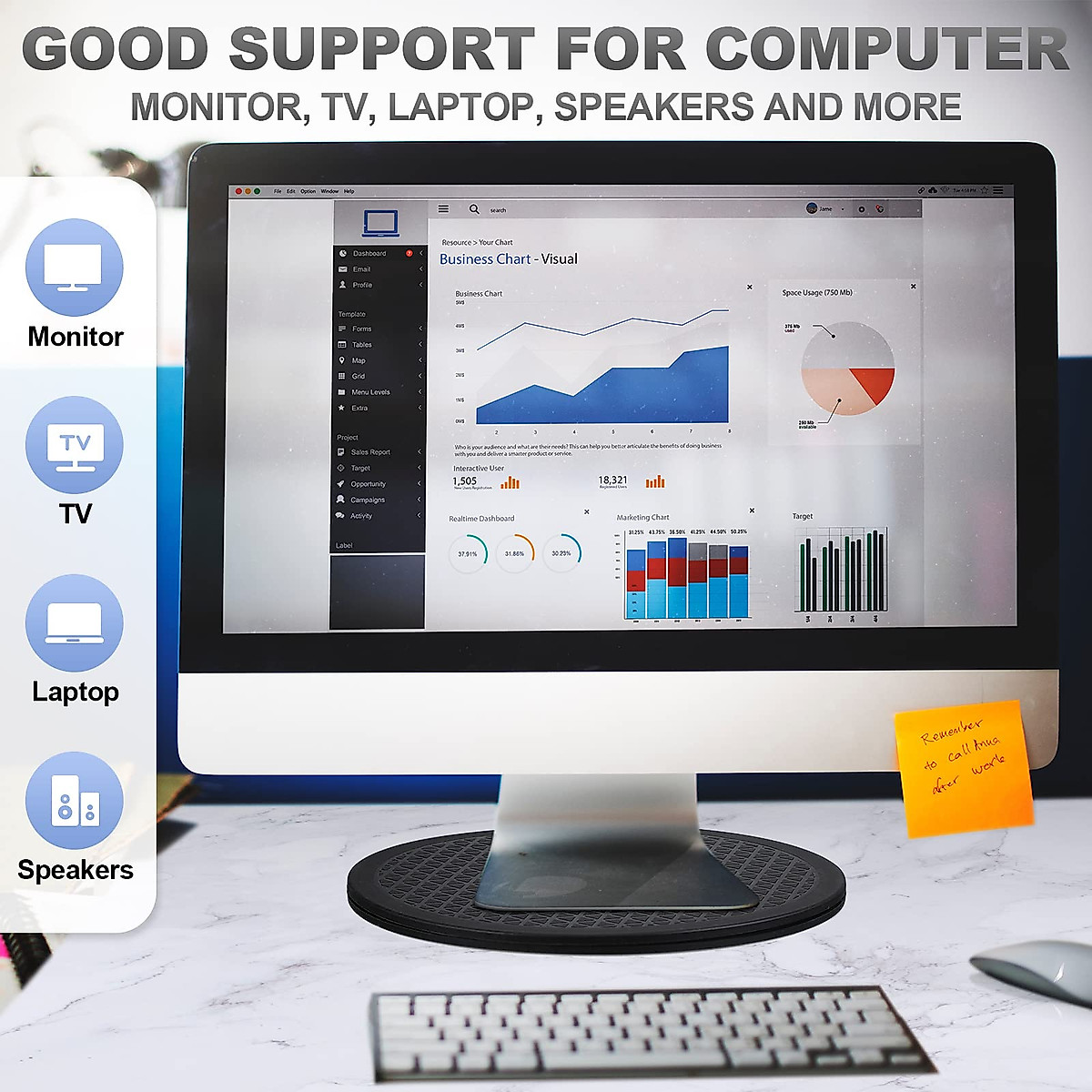 8 Pcs Lazy Susan Turntable Organizer 10 Inch 12 Inch Lazy Susan Turntable Heavy Duty Rotating Swivel Stand with Steel Ball Bearings for Flat Panel Monitors, Potted Plants, TV's, Sculpture, Speakers