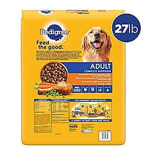 Pedigree Complete Nutrition Adult Dry Dog Food Roasted Chicken, Rice & Vegetable Flavor Dog Kibble, 27 lb. Bag