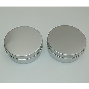 JL Missouri Parts & Misc. 2x 3.75 Diameter 1.5" Deep 8 oz Ounce Aluminum Tin Cans. Bare Screw Top New Containers Storage Cream Spices Etc
