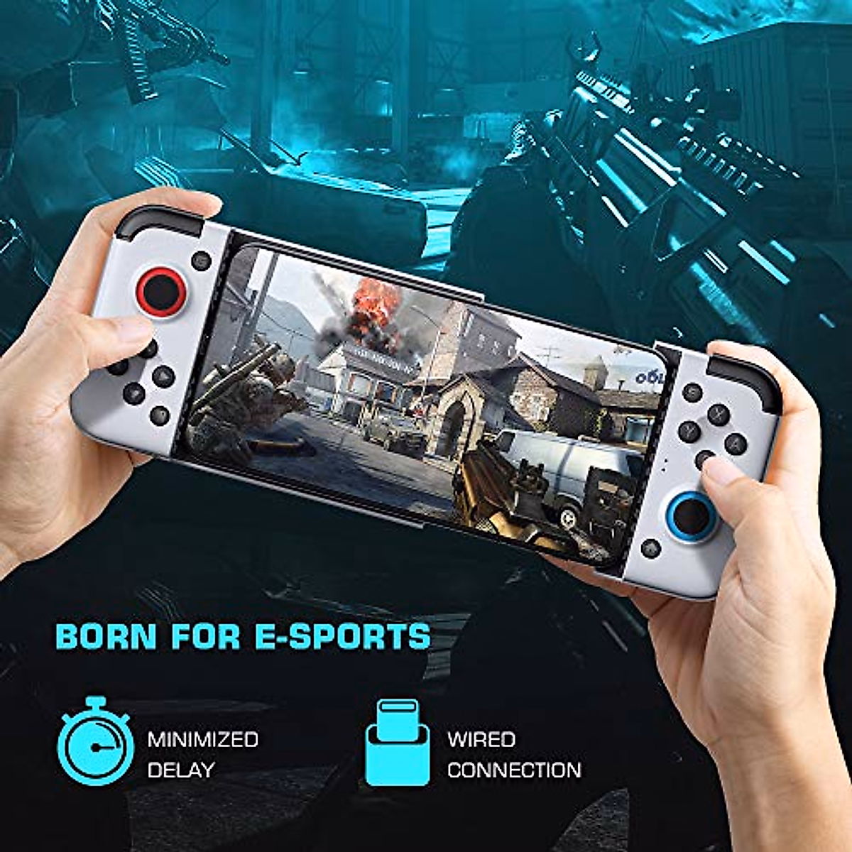 GameSir X2 Type-C Mobile Game Controller for Android Phone - Xbox Cloud, Stadia, Vortex Gaming Supported, 51° Movable Wired Joystick, Plug and Play E-Sports Gamepad, Clickable Analog Thumbsticks