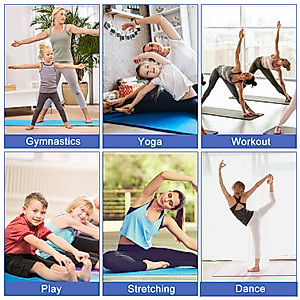 Exercise Mats for Home Workout, 4'x8'x2 Extra Thick High Density Anti-Tear Folding Gymnastics Mat w/Hook & Loop Fastener Lightweight Tumbling Mat for MMA, Stretching Yoga, Cheerleading Martial Arts