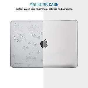 EooCoo Compatible with 2023 2022 M2 MacBook Pro 13 inch Case 2021-2016 Release M1 A2338 A2289 A2251 A2159 A1989 A1706 A1708 Protective Hard Case with Keyboard Cover, Screen Protector - Crystal Clear