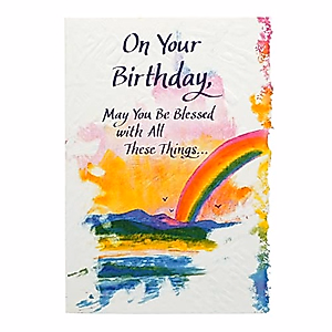 Blue Mountain Arts Birthday Card Assortment—4 Unique Greeting Cards with Uplifting Happy Birthday Wishes for the Special People in Your Life