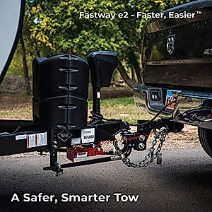 Fastway e2 2-Point Sway Control Round Bar Hitch, 94-00-1061, 10,000 Lbs Trailer Weight Rating, 1,000 Lbs Tongue Weight Rating, Weight Distribution Kit Includes Standard Hitch Shank, Ball is Included